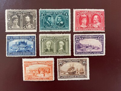 Canada Mint Stamps - 1908 QUEBEC TERCENTENARY ISSUE Mint Set of 8(UT 96 ...