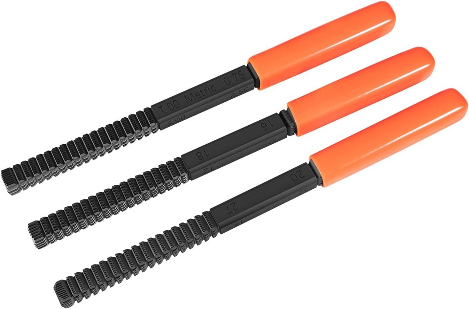 3 Piece Thread Restorer File Chaser Set Metric & SAE Repair Hardward ...