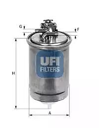 55.427.00 UFI Fuel Filter Diesel Replaces 46473803,D20288,0 450 906 295 ...