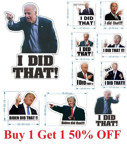 50-100PCS JOE BIDEN I DID THAT! GAS PUMP STATION HUMOR FUNNY STICKERS ...