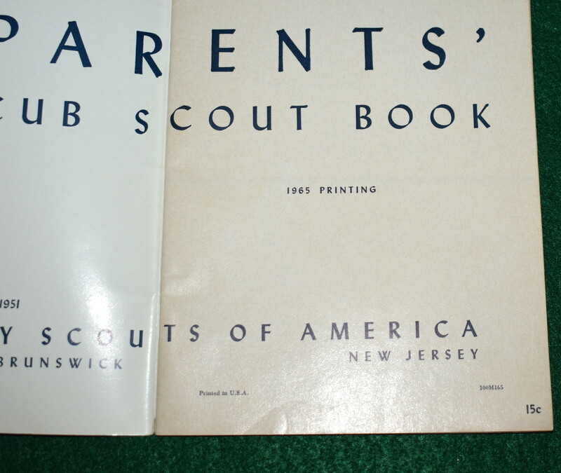 VINTAGE BOY SCOUT - 1965 CUB SCOUT - PARENTS' CUB SCOUT BOOK | eBay