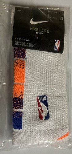 Nike NBA ELITE Quick Crew Basketball Socks Size L One Pair (White ...