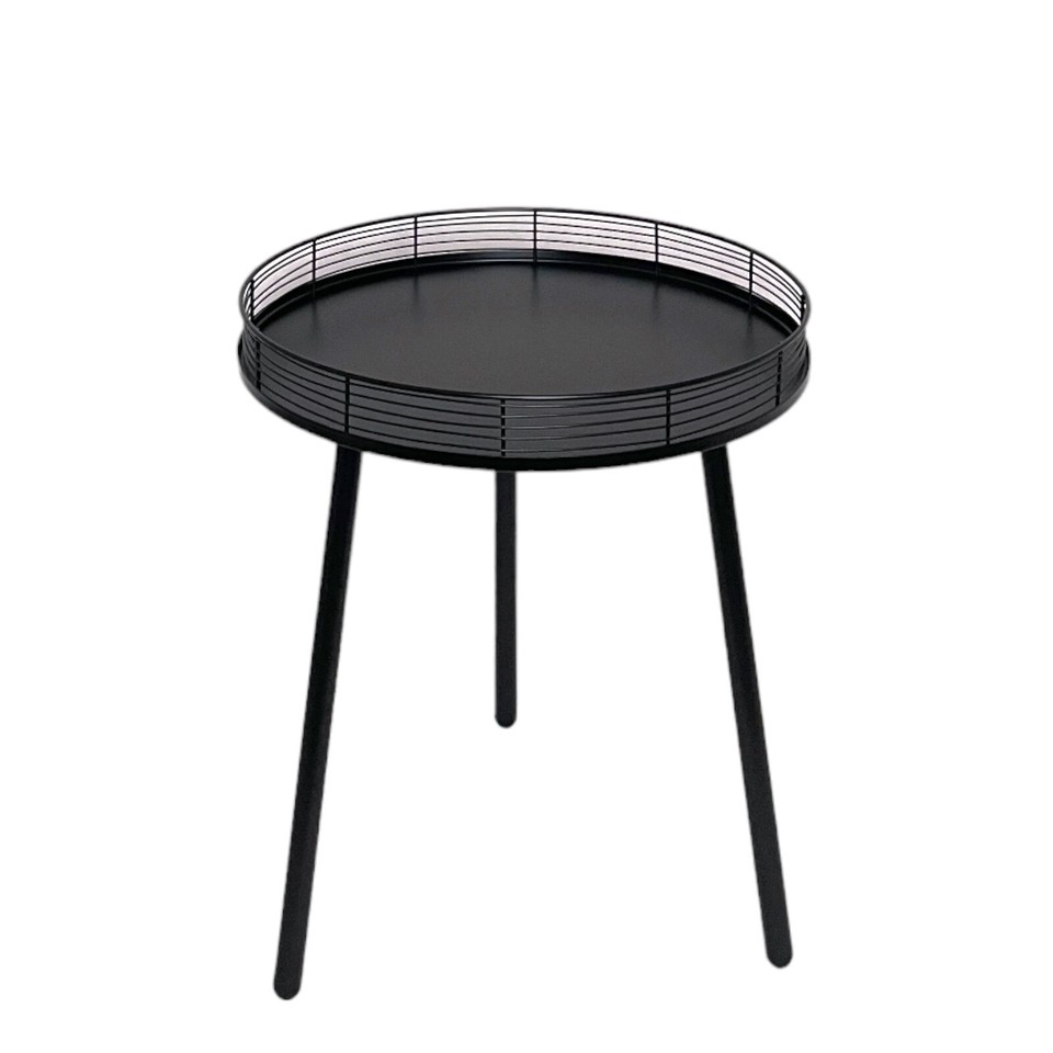 Black Metal Table with Metal Legs Coffee Table Side Table Living Room ...