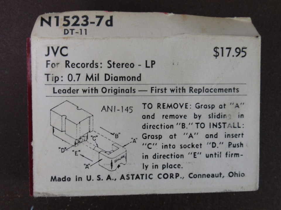 Astatic Diamond Phonograph Needle N1523-7D, DT-11 (AC) | eBay