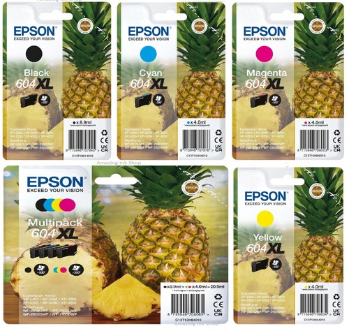 Genuine Epson 604XL, Pineapple Ink Cartridge XP-2200 XP-2205 XP-3200 XP ...