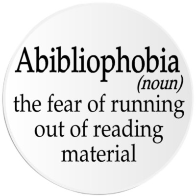 Abibliophobia Definition - 100 Pack Circle Stickers 3 Inch - Book Lover ...