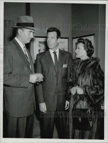 1956 Press Photo Donald Curtis, Gerald Mohr, Phyllis Thaxter in CBS ...