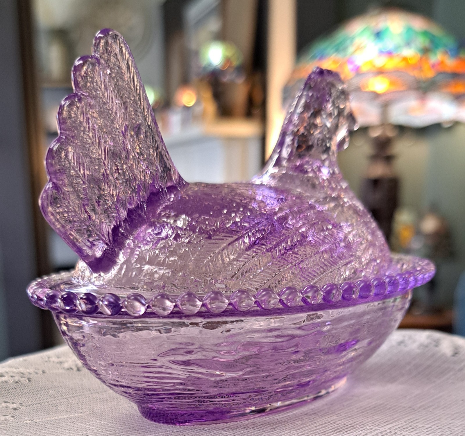 Purple Hen On Nest Original Rose's Closet W/Box & Sticker, Small ...