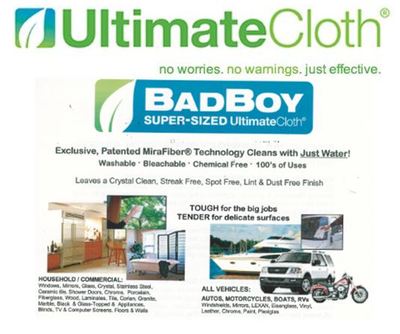 ULTIMATE BAD BOY CLOTH 3 Pack STREAK FREE ECO-friendly Car RV ...