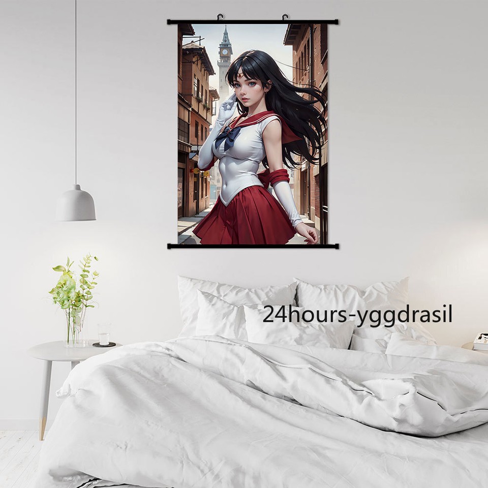 Anime Poster Sailor Mars Hino Rei HD Wall Scroll Painting 40x60cm ...