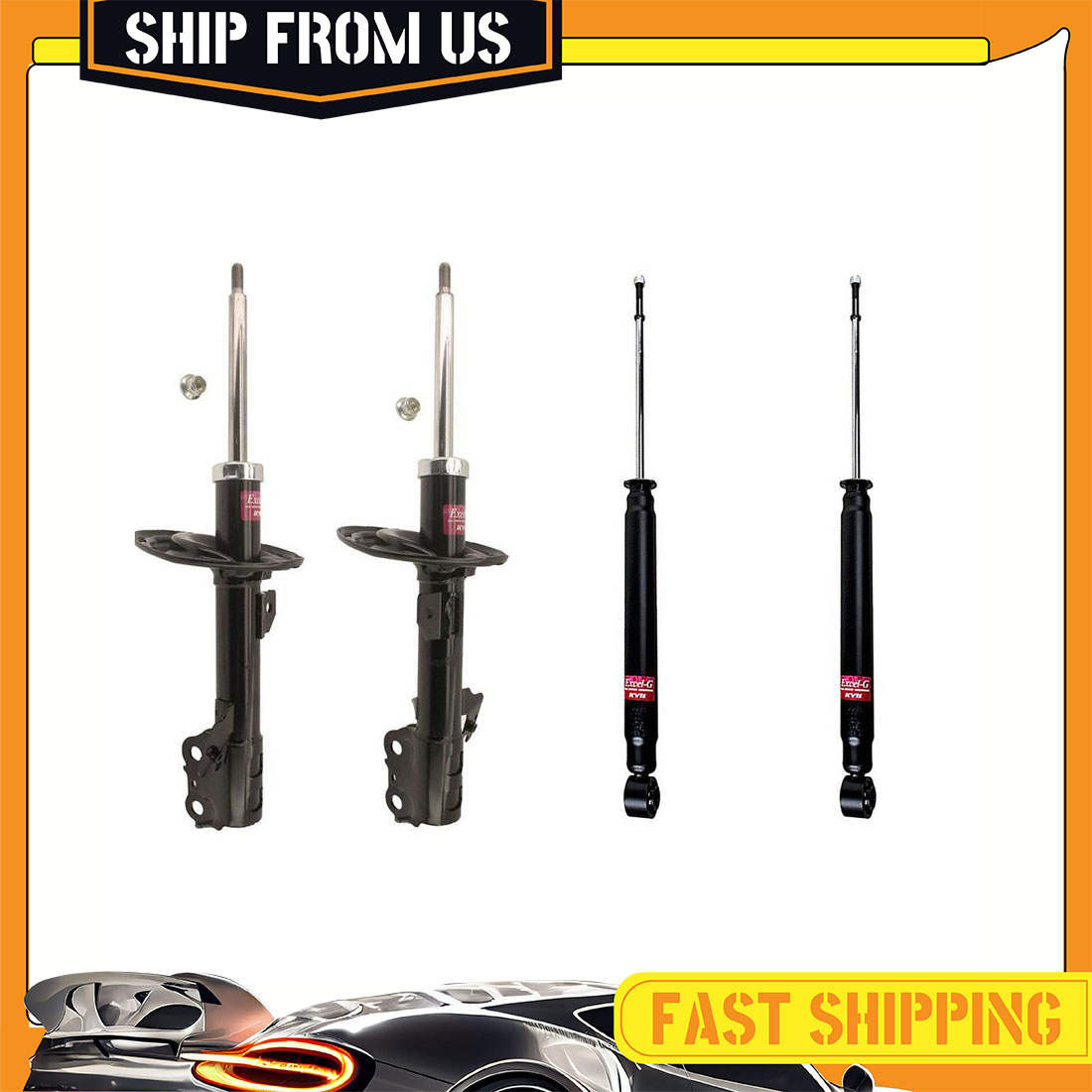 Front Rear 4X KYB Shock Absorber Strut fits 2011-2014 TOYOTA SIENNA AWD ...