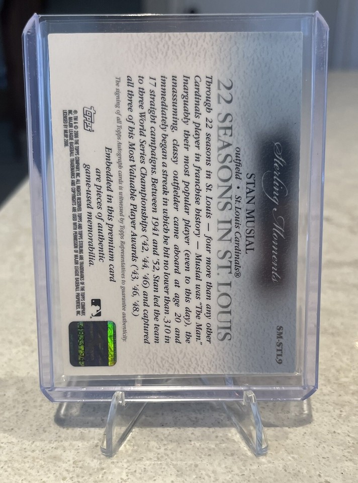 Stan Musial Auto & Quad Game-Used Relics /10 Topps Sterling 2006 ...