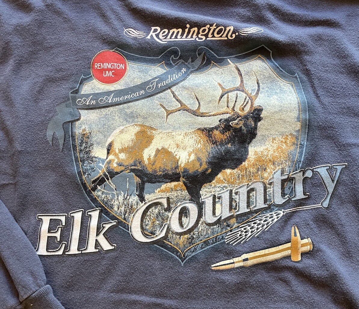 Remington American Tradition Elk Country Men’s LS Shirt Blue XL | eBay