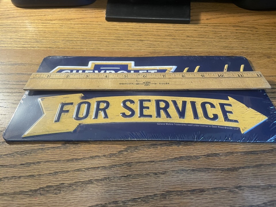 Chevrolet Chevy Honk For Service 12" Metal Sign Garage Vintage Man Cave ...