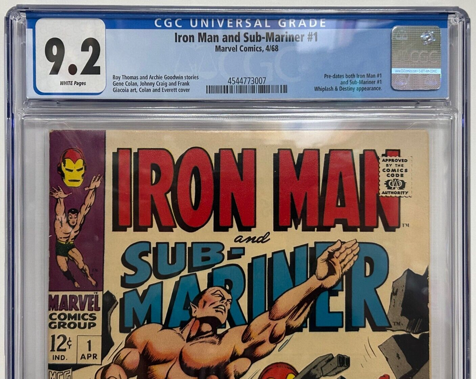IRON MAN & SUB-MARINER #1 CGC 9.2 1968 Pre-dates Iron Man 1 & Sub ...
