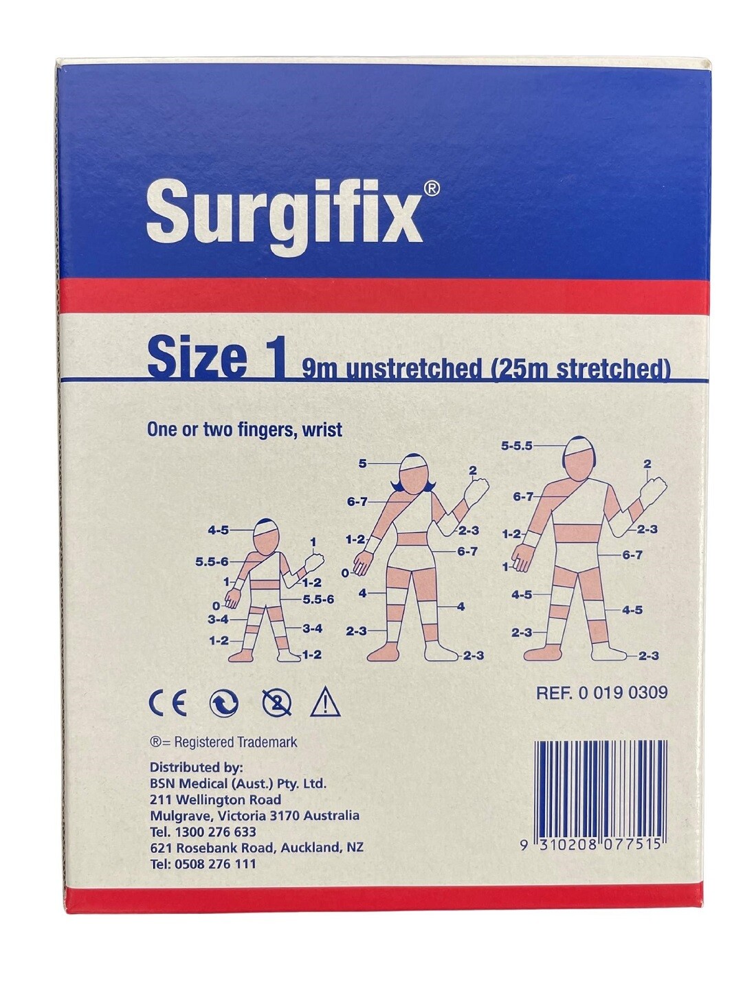 Surgifix Tubular Net Bandage Size 1 - 18mm Unstretched (7751) 9 meters ...