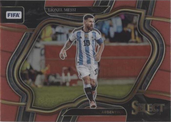 2022-23 Panini Select FIFA - Field Level Lionel Messi #204 Red Prizm ...