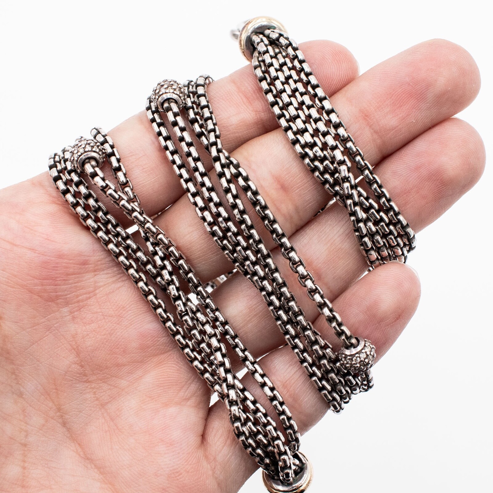 David Yurman Sterling Silver Multi Cables - Gem