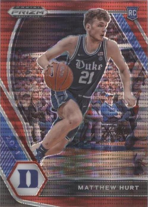 2021-22 Panini Prizm Draft Picks - Matt Hurt #34 Red Pulsar Prizm (RC ...
