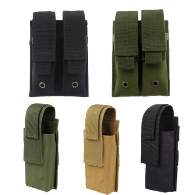 Tactical Single/Double Stack Magazine Pouch Mag Holder for 1911/9mm To ...