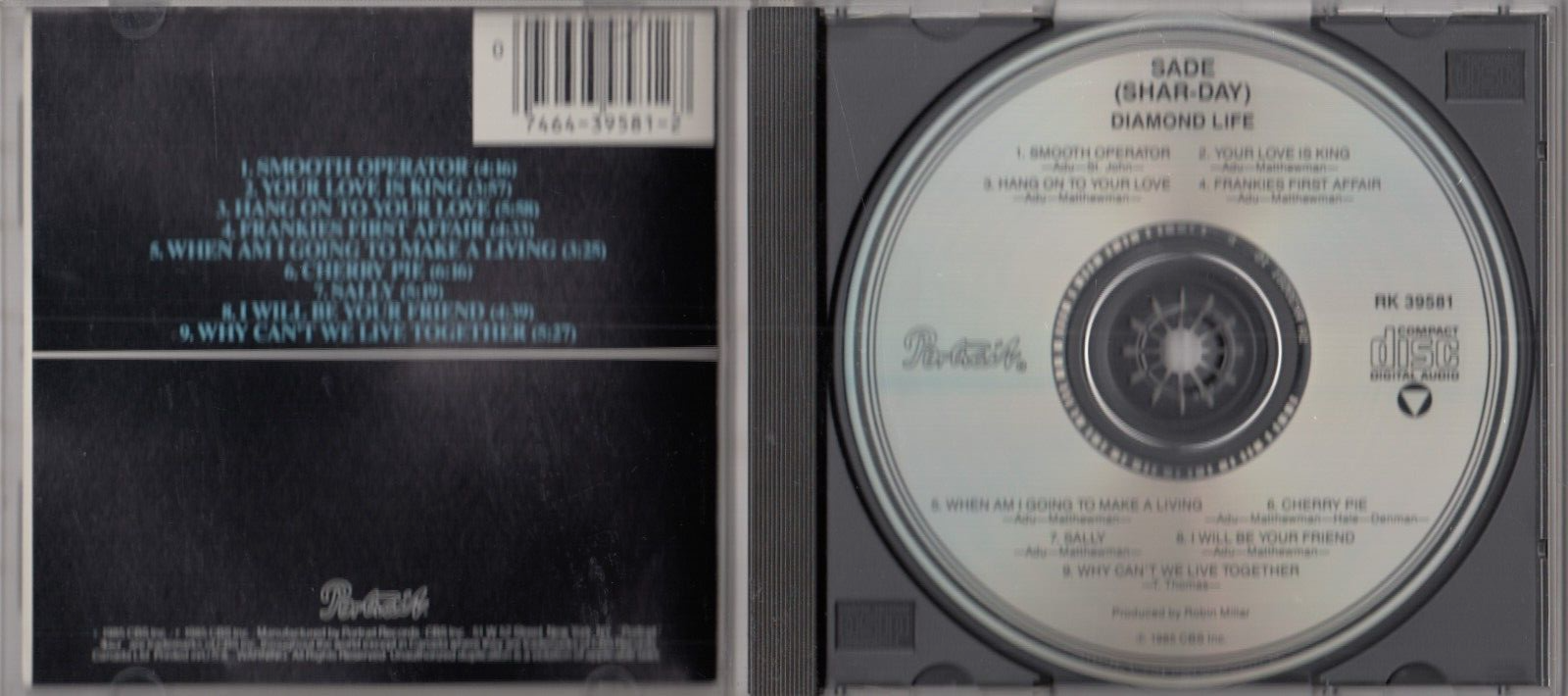 Sade - Diamond Life (CD, Oct-1990, Sony Music Distribution (USA)) RK ...