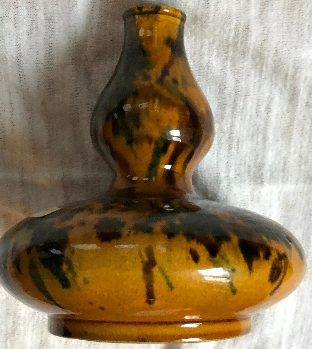 Antique Dunmore Pottery Vase Arts & Crafts Gourd Shape Earthy Colors ...