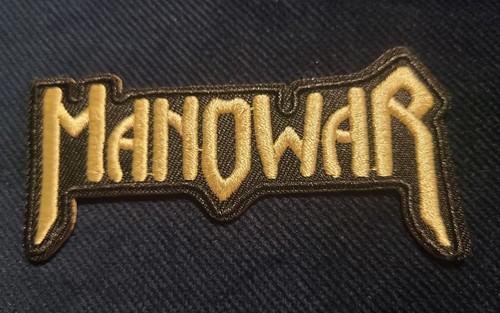 MANOWAR AMERICAN HEAVY METAL BAND 1980s Embroidered Gold Iron-On/Sew-On ...