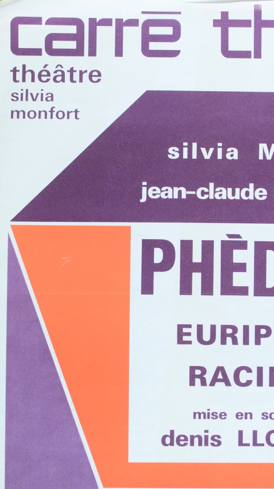 PHEDRE EURIPIDE RACINE DENIS LLORCA POSTER THEATRE CARRE THORIGNY PARIS ...