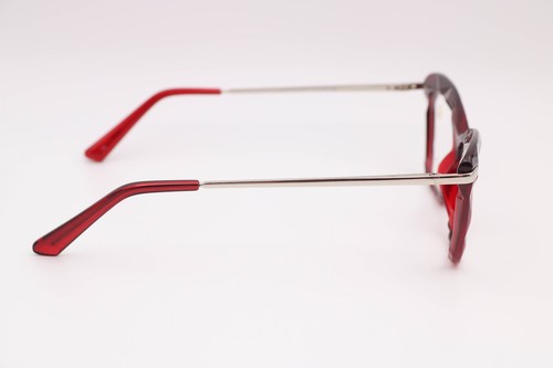 Modern Optical Times Proven Ruby/Silver Cat Eye Eyeglasses Frames 53-16 ...