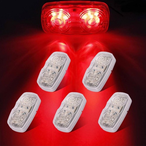 5x 4" 10 LED Bullseye Side Marker RV Tail Light Red Clearance 12V Truck ...