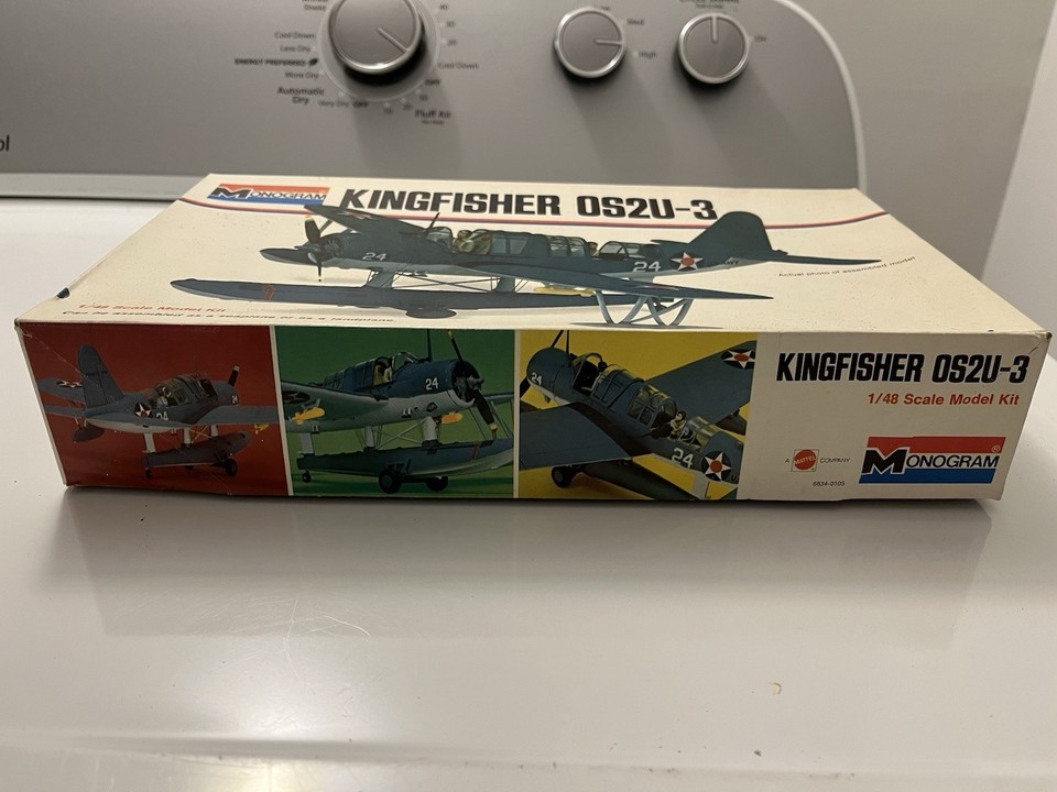 Monogram Kingfisher OS2U-3 Vintage 1973 Unused Airplane Model Kit 1/48 ...