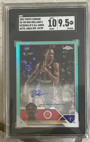 Ron Holland II /99 Grade 10 SCC, Autograph Card, Mcdonalds All American ...