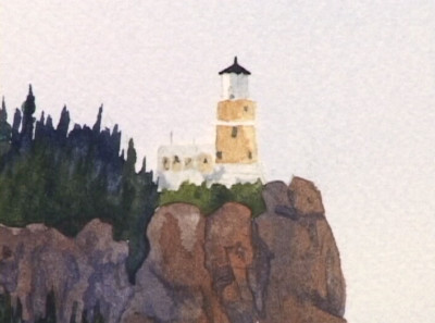 Watercolor with Gary Spetz: Split Rock Lighthouse - Painting Wild ...