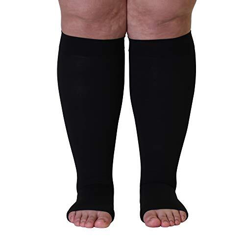 5XL Mojo Compression Socks Plus Size Extra X-Wide Calf & Ankles Opaque ...