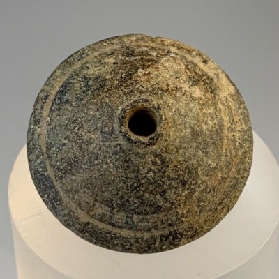 ANCIENT ROMAN STONE SPINDLE WHORL; 100 BC - 100 AD. NICE AND HEAVY ...