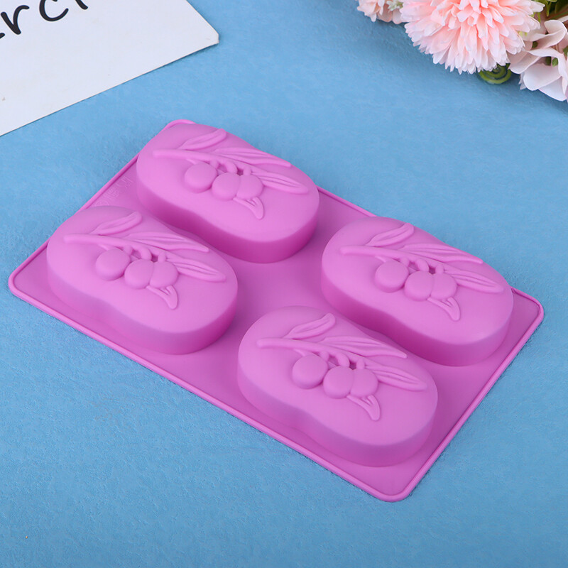 Oval Olive Tree Shape Silicone Mold Mousse Cake Form Soap Jelly Mould ...
