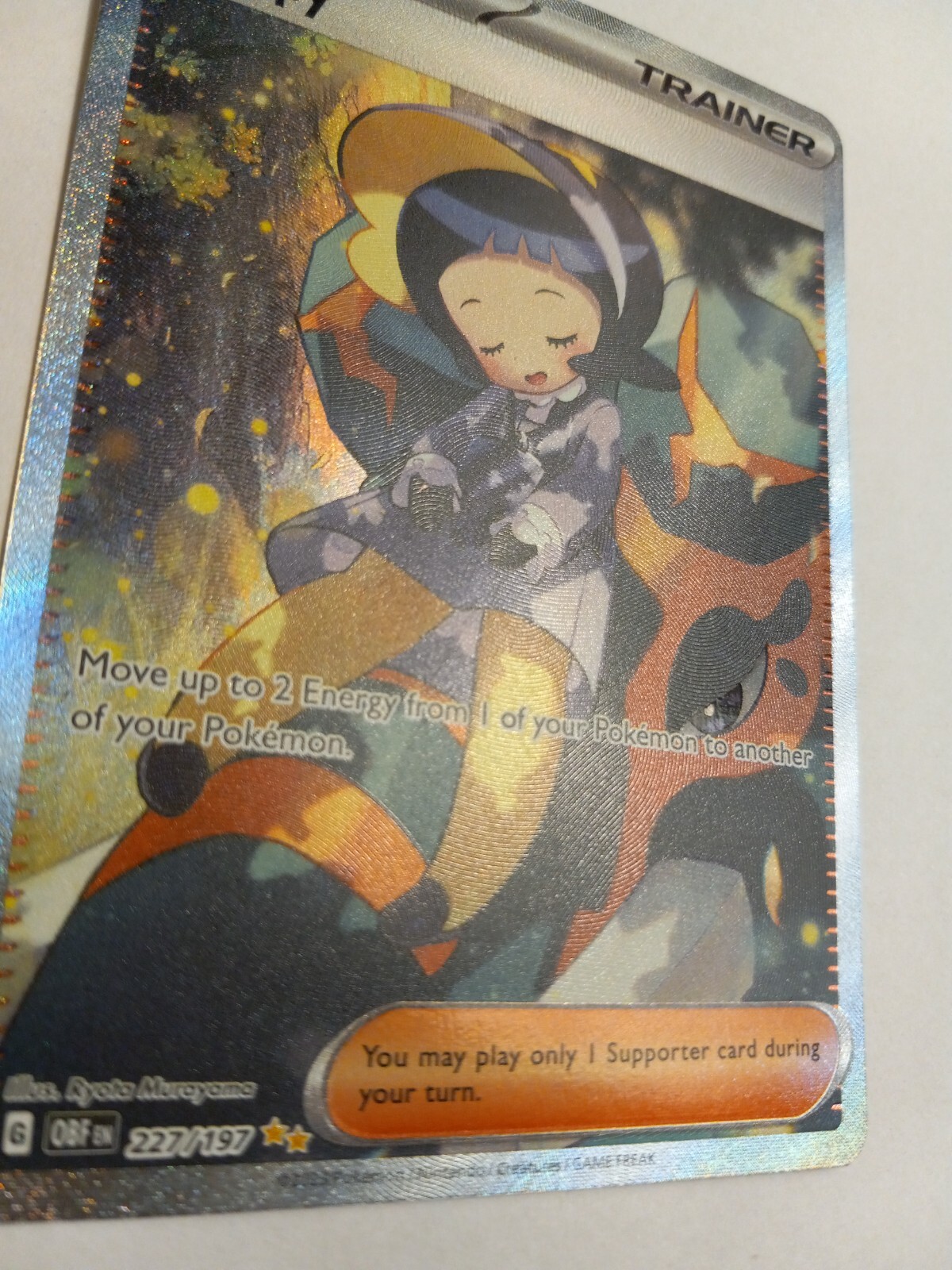 Pokemon TCG Trainer Poppy - 227/197 Obsidian Flames Holo Illustration ...