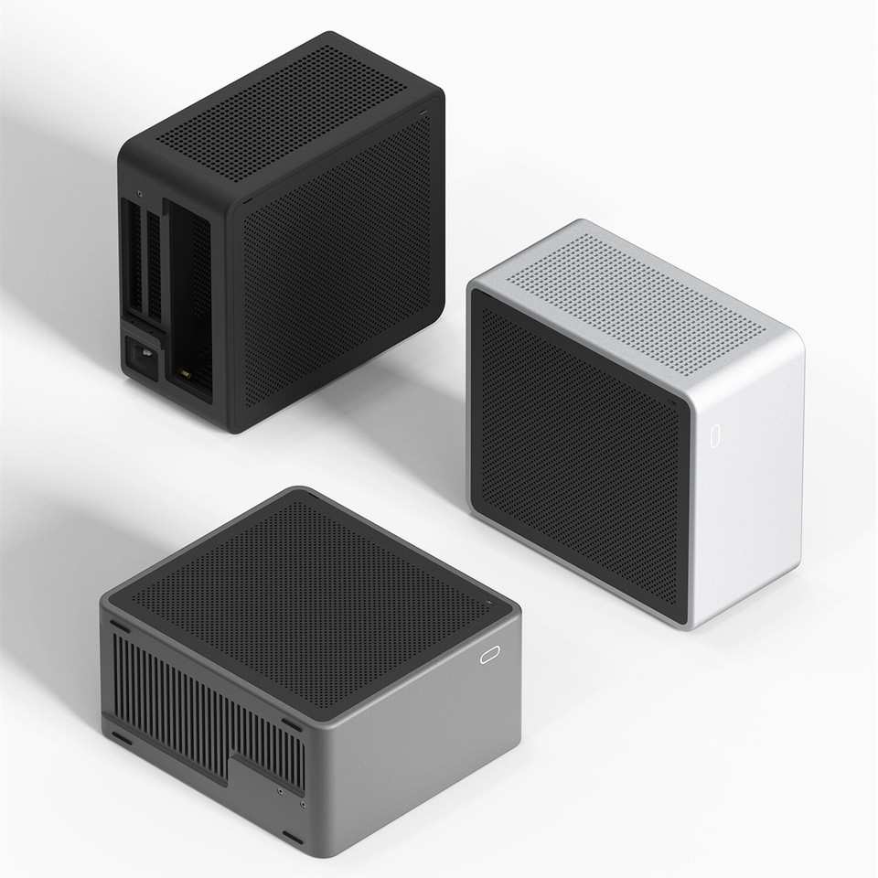 COOJ MQ5 ITX 5.6L PC Case 8MM Computer Mini Case Anode Surface Aluminum ...