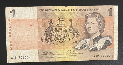 1969 Australia $1 PHILLIPS / RANDALL Banknote #AXP 707234 | eBay