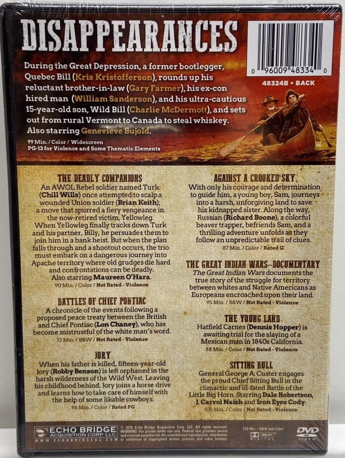 Kris Kristofferson Disappearances 2 Disc Set Plus (7 Bonus Movies ...