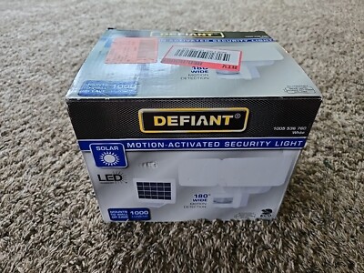 Opened Defiant Motion Activated Flood Light Solar 1000 Lumens 180 ...