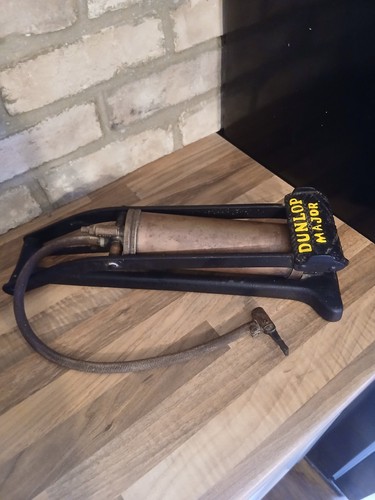 Dunlop Major Vintage Brass Foot Pump Working Order Great Condition ...