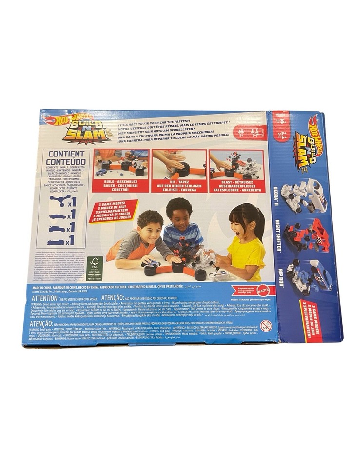 Hot Wheels Build N Slam Game Children’s Building Game Complete Set With ...