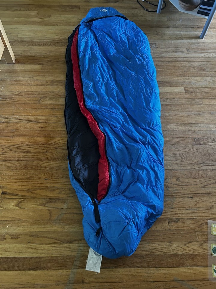 North Face Goose Down Sleeping Bag Blue Kazoo excellent condition | eBay