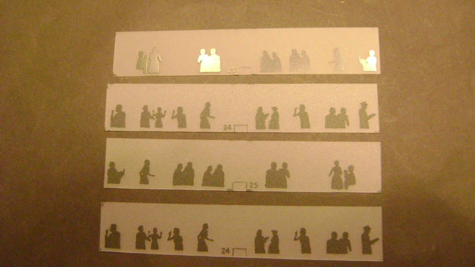 Lionel 2600 Madison Car Window inserts w/silhouettes (3-sets for 3 cars ...