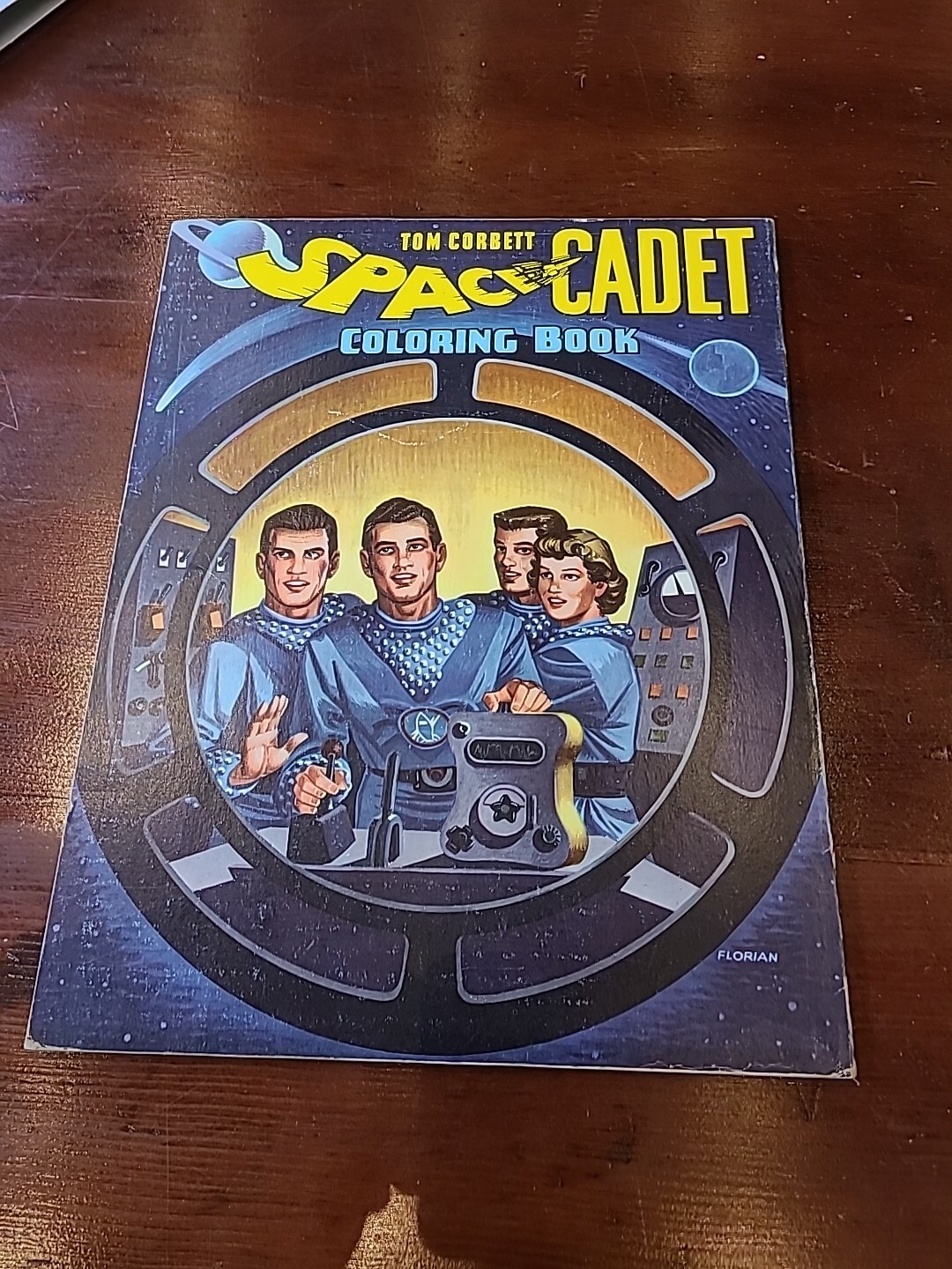 1950 Tom Corbett SPACE CADET Coloring Book UNCOLORED Saalfield 11 by 14 ...
