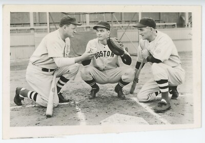 BASEBALL, 1945 JOE CRONIN, DEL BAKER & BRIGHT WHITESIDE, 8X10 REPRINT ...