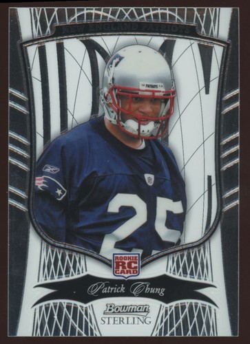 2009 Bowman Sterling Patrick Chung Rookie /799 New England Patriots #19 ...