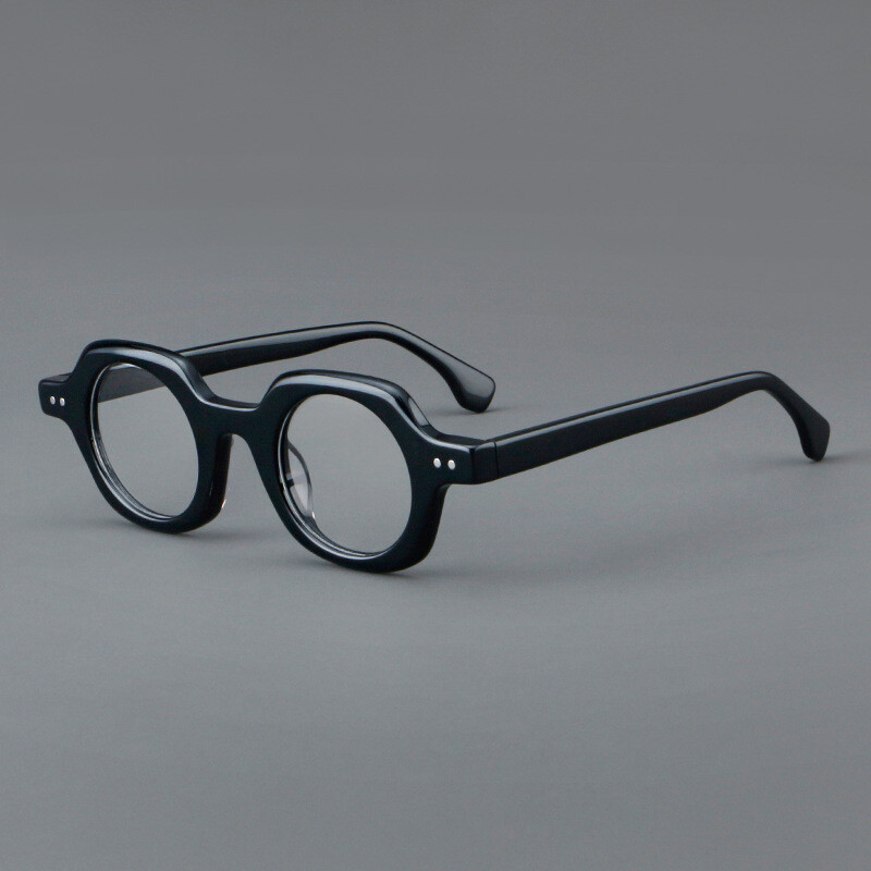 Acetate Eyeglass frames Full Rim Retro Women Men Eyewear Round Polyson ...