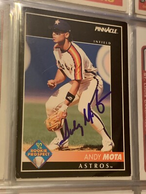 ANDY MOTA AUTOGRAPHED SIGNED 1992 PINNACLE CARD ASTROS COA | eBay